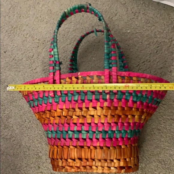 Bags | Multi Color Straw Bag | Poshmark